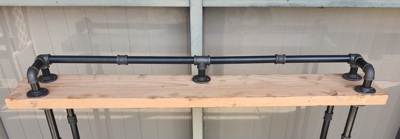 Industrial Black Pipe Drink/bar Rail With Support Brackets, Top Drink ...