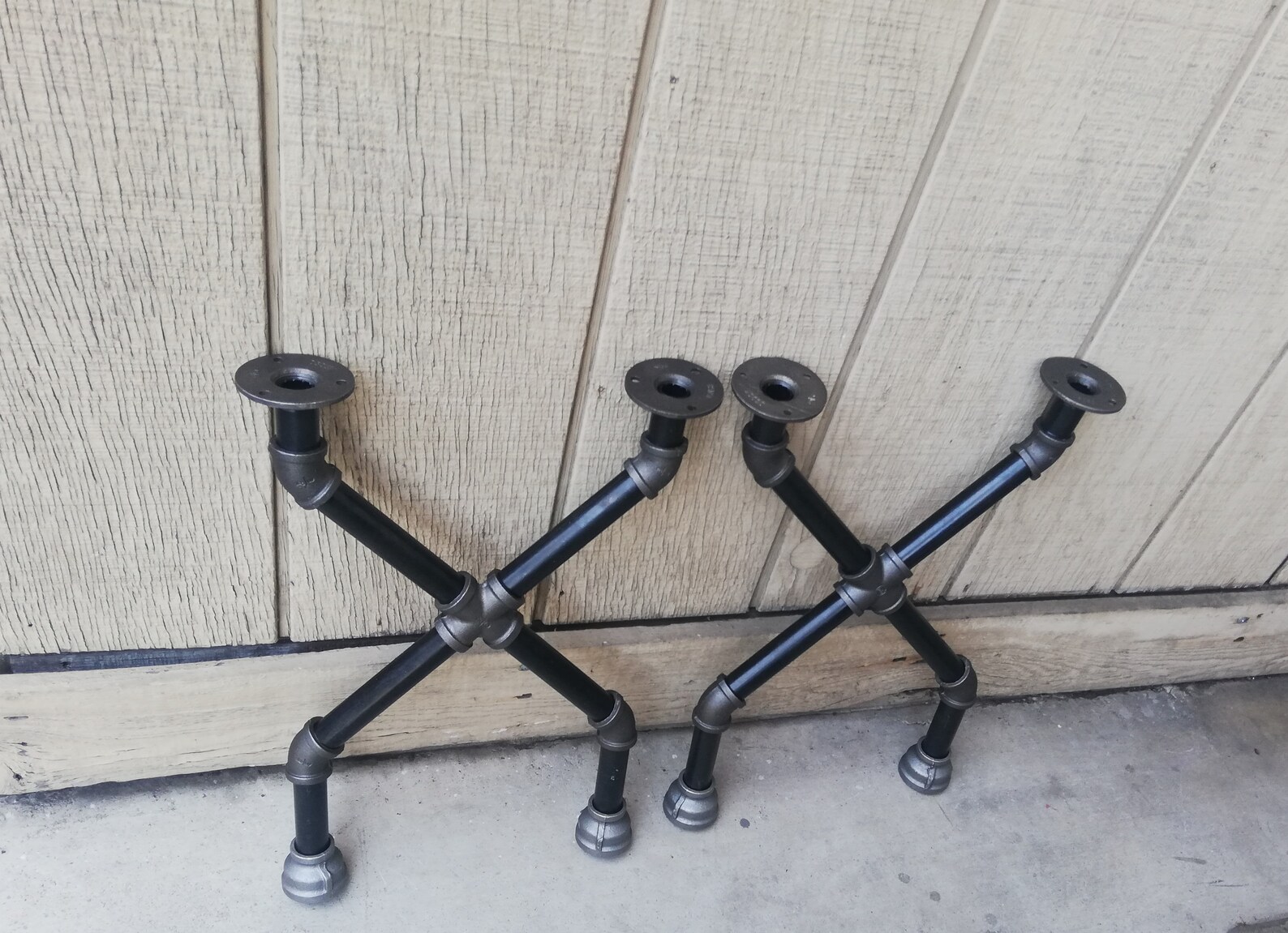 X Pipe Table Legs Rustic Design Industrial Pipe Legs | Etsy