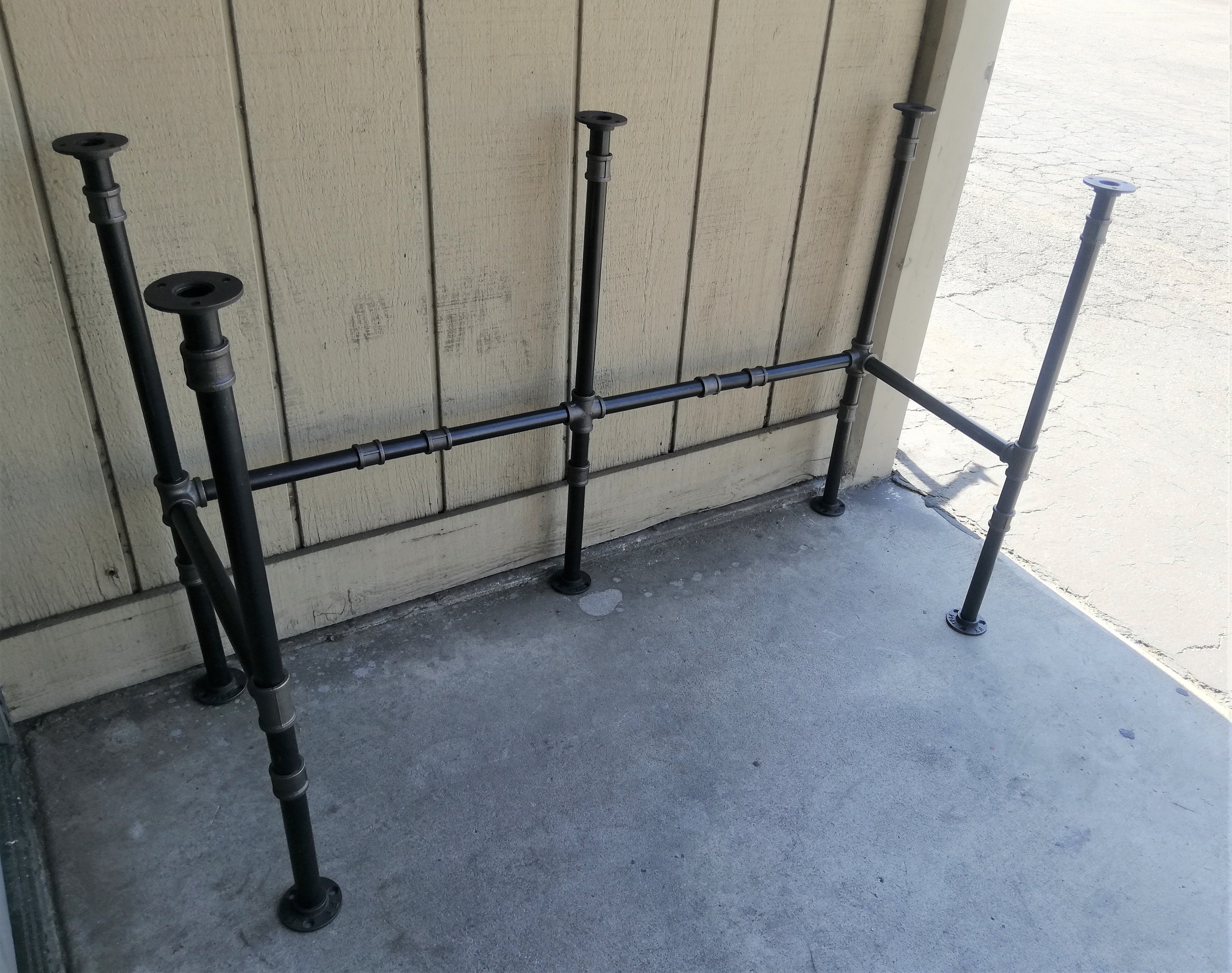 Table Legs With Crossbar & Support Leg in the Middle Metal - Etsy