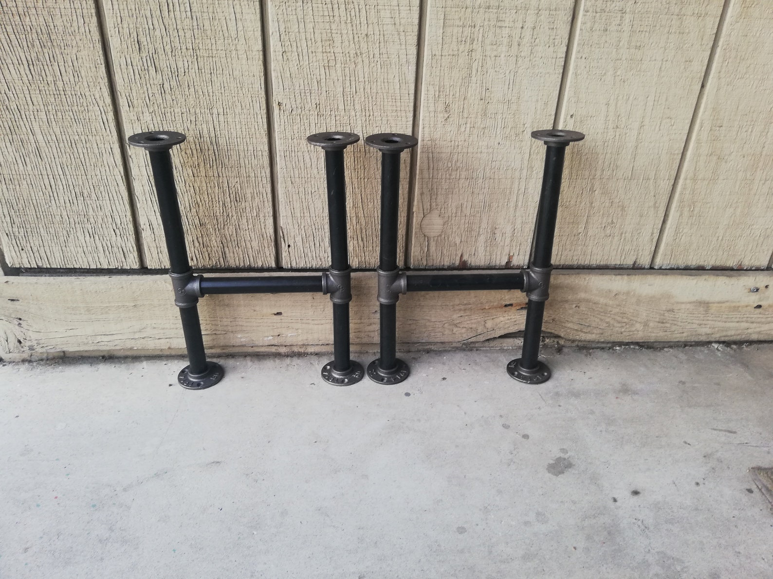 Black Industrial Pipe Table Legs,rustic Pipe Legs, Vintage Steel Table ...