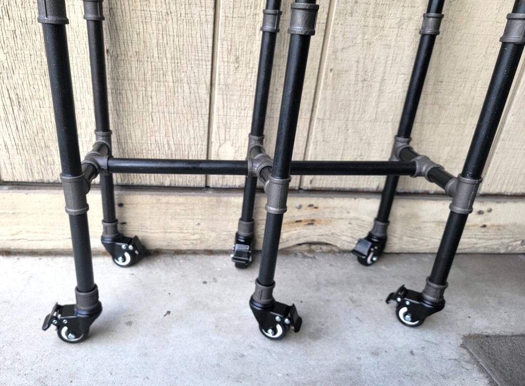Table Legs With Wheels 31h X 21 W X 35 L and With 2 Support Legs ...