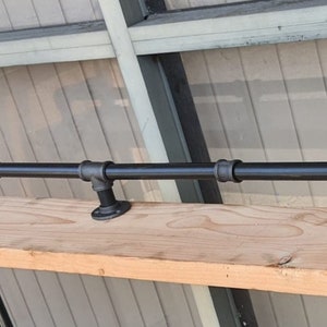 Industrial Black Pipe Drink/bar Rail With Support Brackets, Top Drink ...