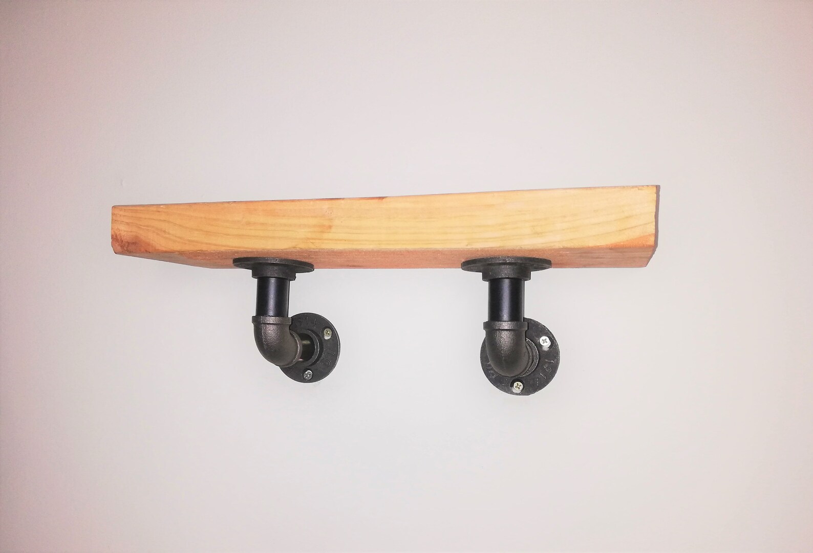 2 Rustic Industrial Floating Shelves Bracketspipe Shelf - Etsy