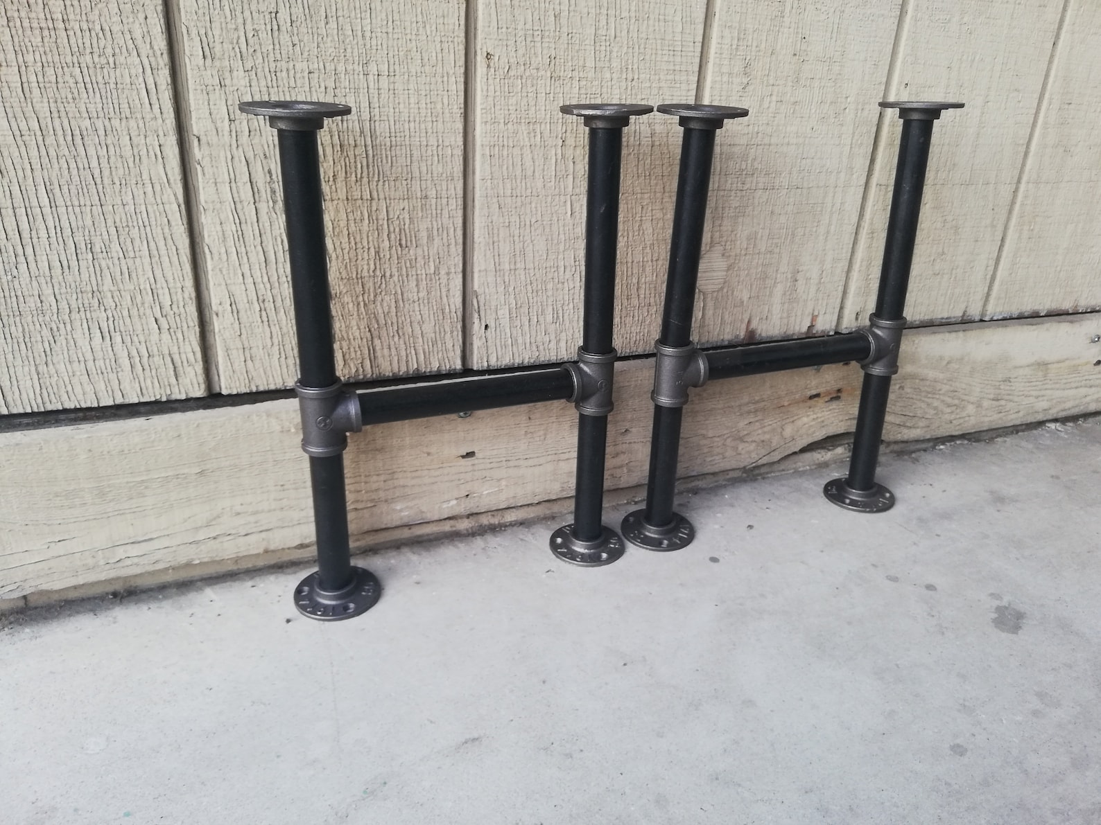 Black Industrial Pipe Table Legs,rustic Pipe Legs, Vintage Steel Table ...