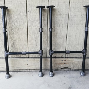 Steel Rustic Table Legs, Iron Pipe Table Legs,coffee Table Legs,black ...