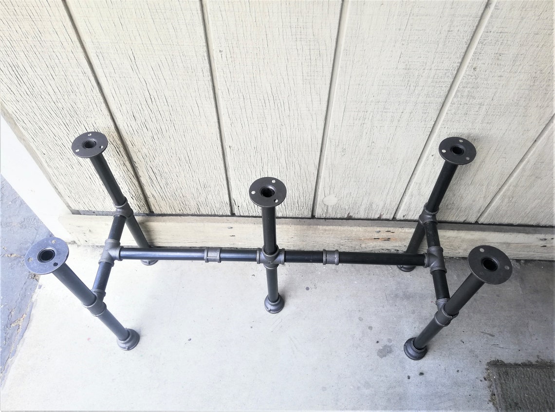 Table Legs With Crossbar & Support Leg in the Middlemetal - Etsy