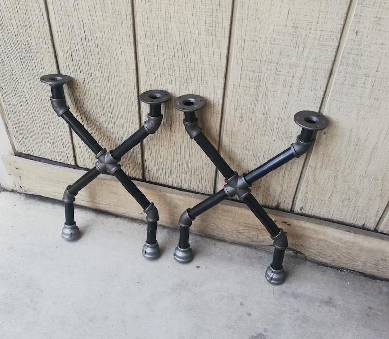 X Pipe Table Legs Rustic Design Industrial Pipe Legs - Etsy