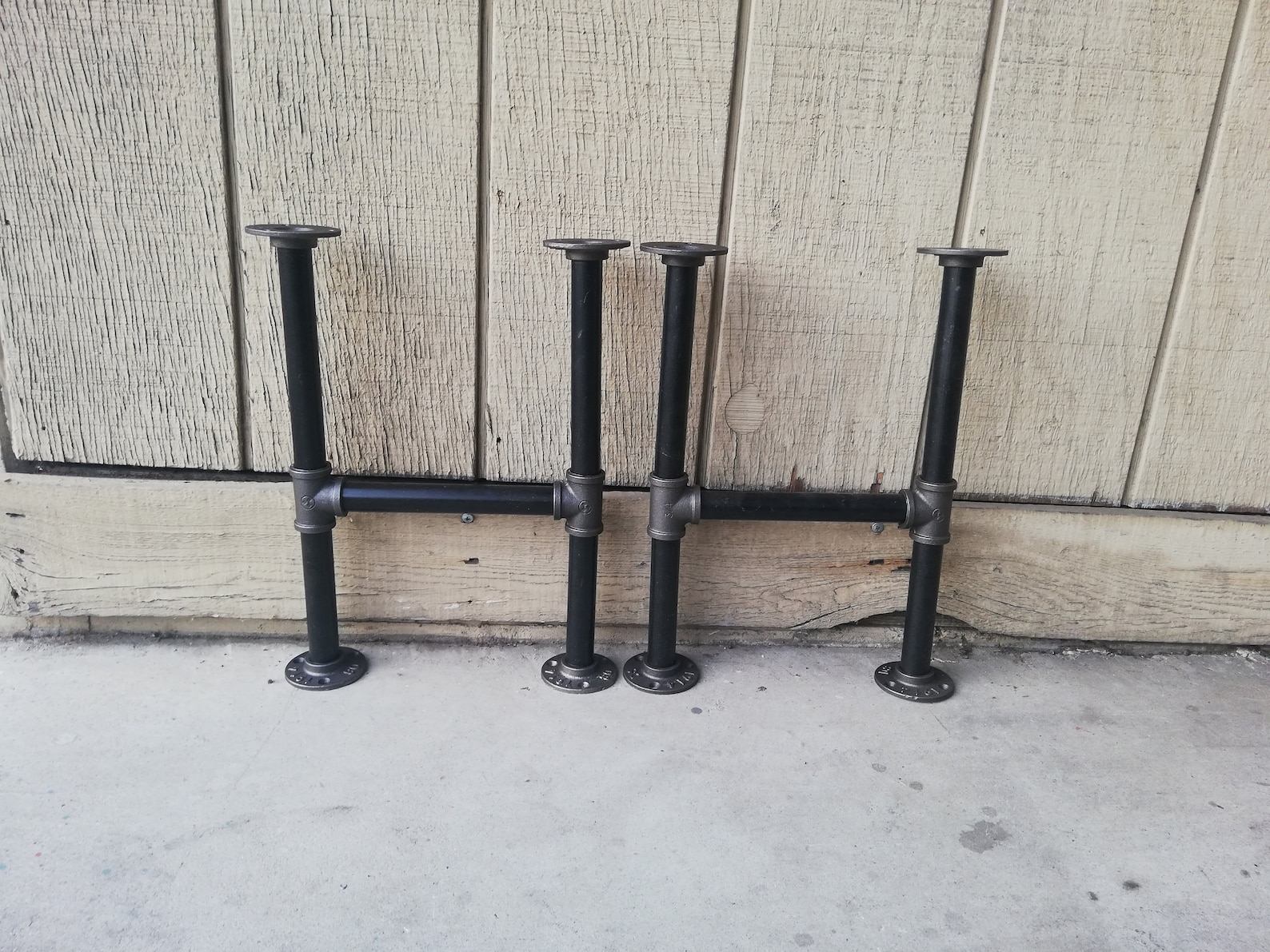 Black Industrial Pipe Table Legs,rustic Pipe Legs, Vintage Steel Table ...