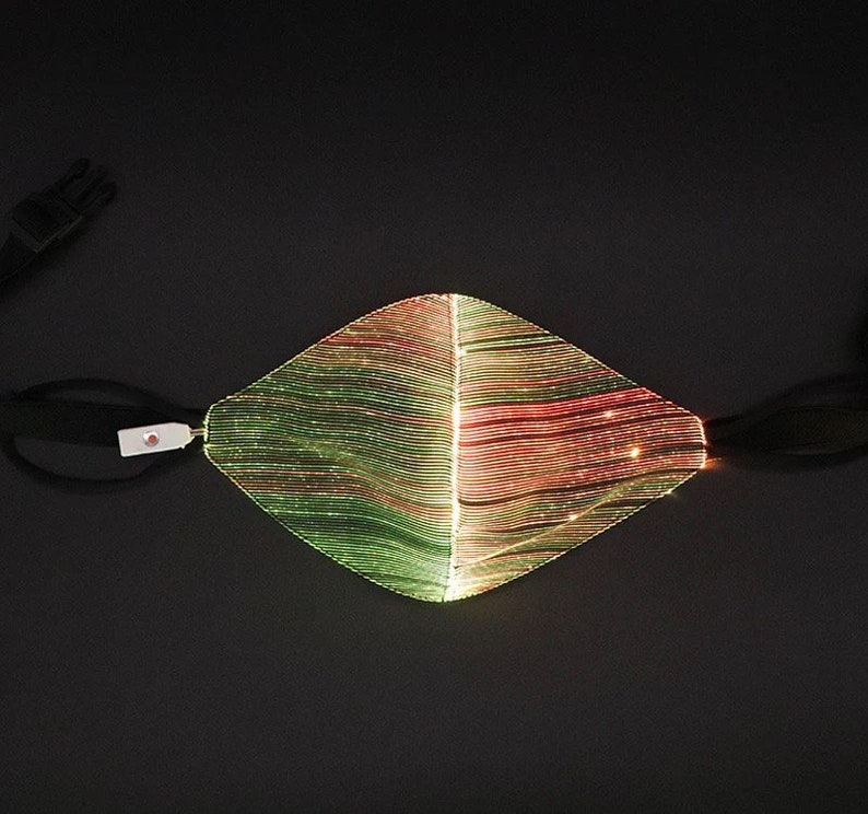 LED Light-up Color Changing Mask Party Biking Running Night Mask USB ...