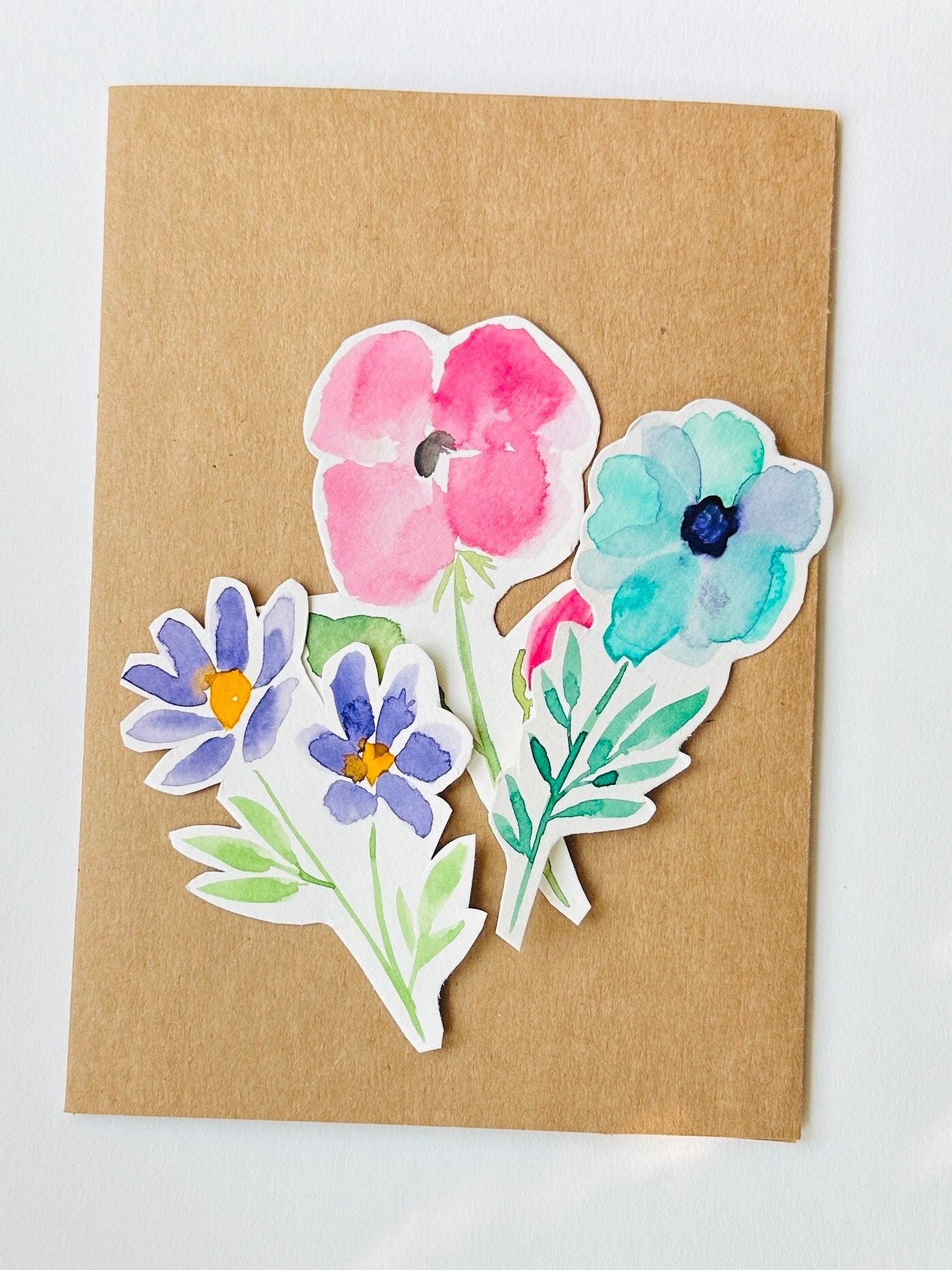 Original Watercolor Flowers Cut Outs, Handpainted, Perfect for ...