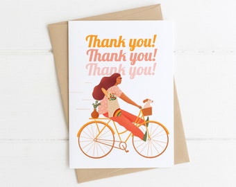 Cycling Thank You Card - Etsy