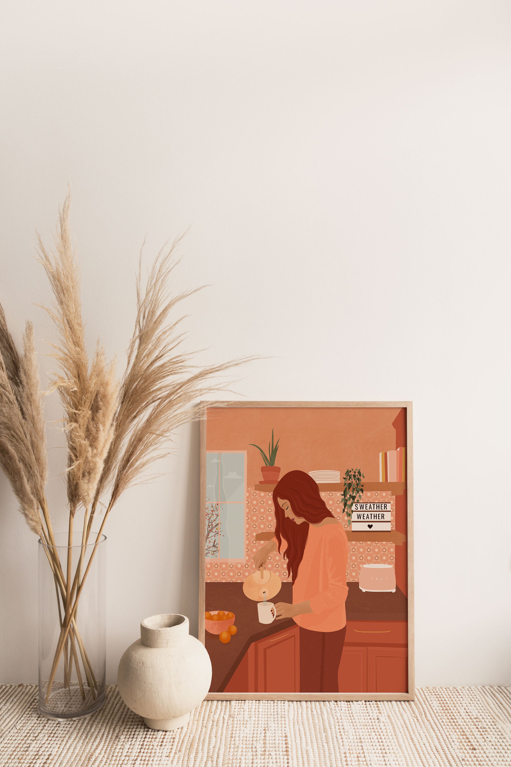 Self Love Art Print Self Care Poster Female Art Coffee | Etsy