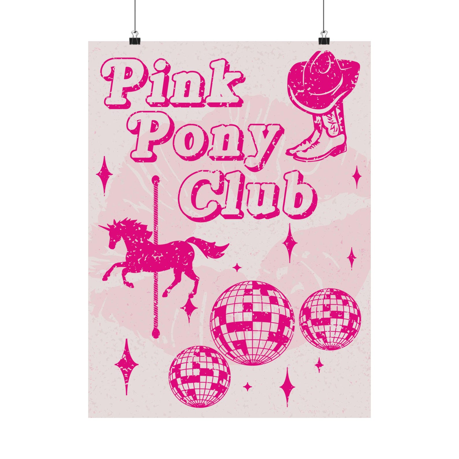 Pink Pony Club Matte Vertical Posters - Etsy