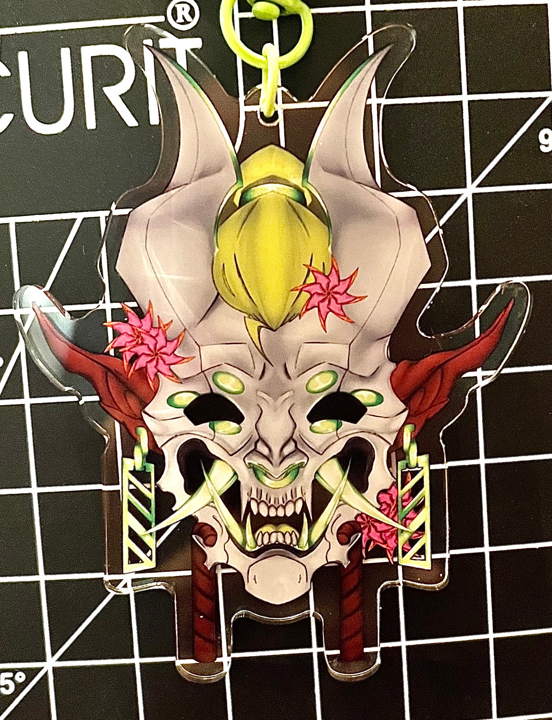 Double Sided Cyberpunk Oni Mask Charms - Etsy