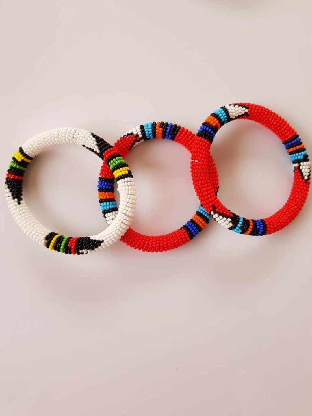 Beaded African Bangles| Maasai Bangles| African Hand Jewelry | Beaded ...