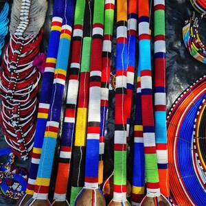 Assorted Maasai Rungus, Beaded Maasai Walking Stick, Maasai Rungu - Etsy