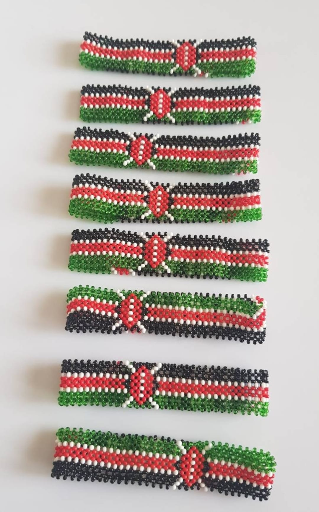 Kenyan Flag Bracelet, Personalized Beaded Bracelet, Customized Bracelet ...
