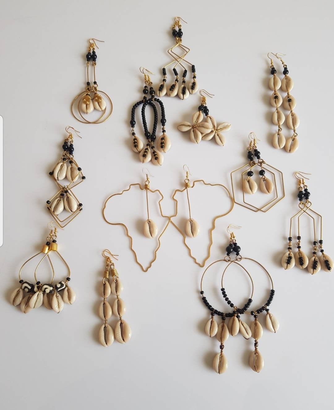 Assorted Earrings, African Earrings, Brass Earrings,african Bone ...