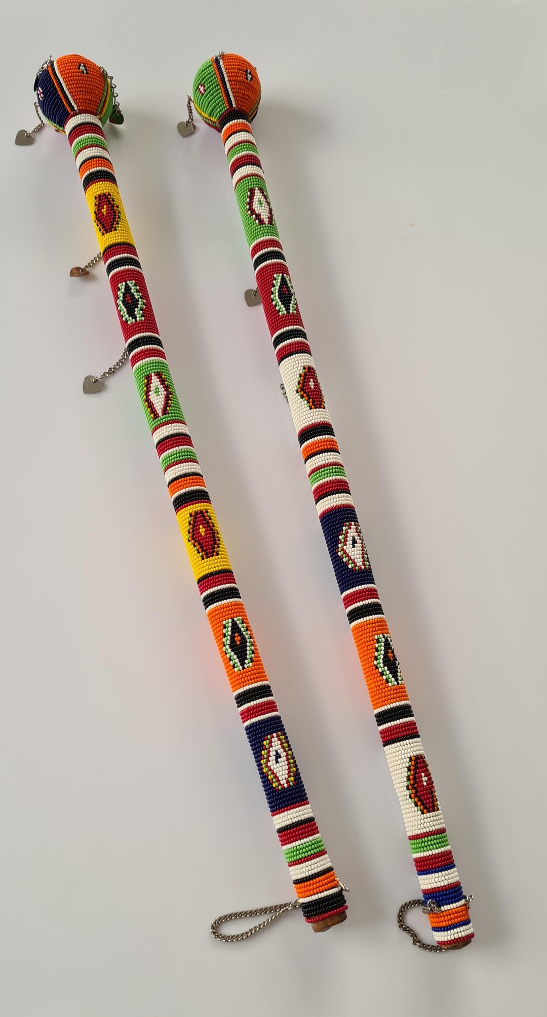 Assorted Maasai Rungus, Beaded Maasai Walking Stick,2 Maasai Rungu - Etsy