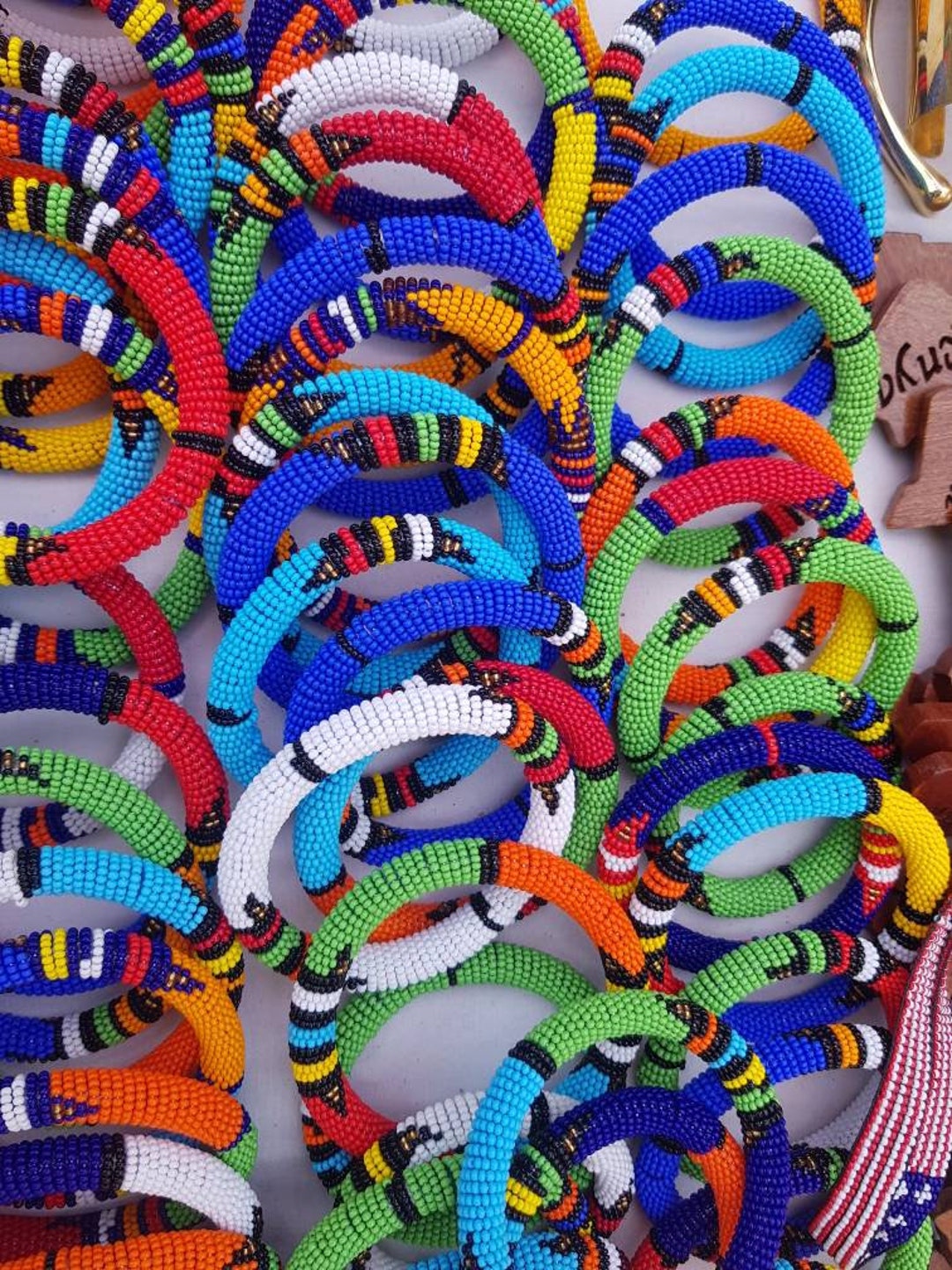 Assorted African Beaded Bangles| Maasai Bangles| African Hand Jewelry ...