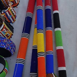 Assorted Maasai Rungus, Beaded Maasai Walking Stick, Maasai Rungu - Etsy