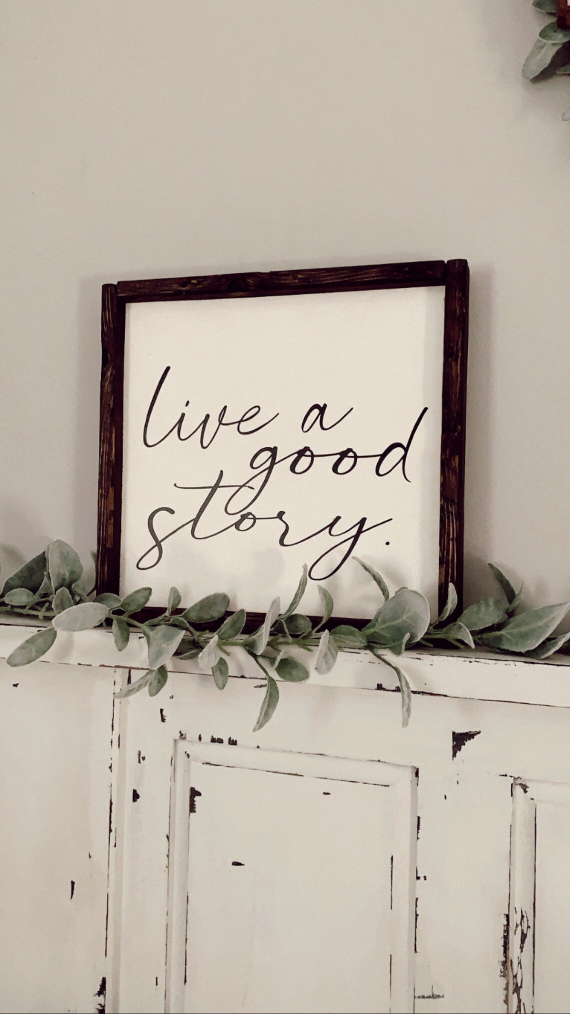 Live A Good Story - Farmhouse Wood Sign - Daily Reminders - Life Quotes ...