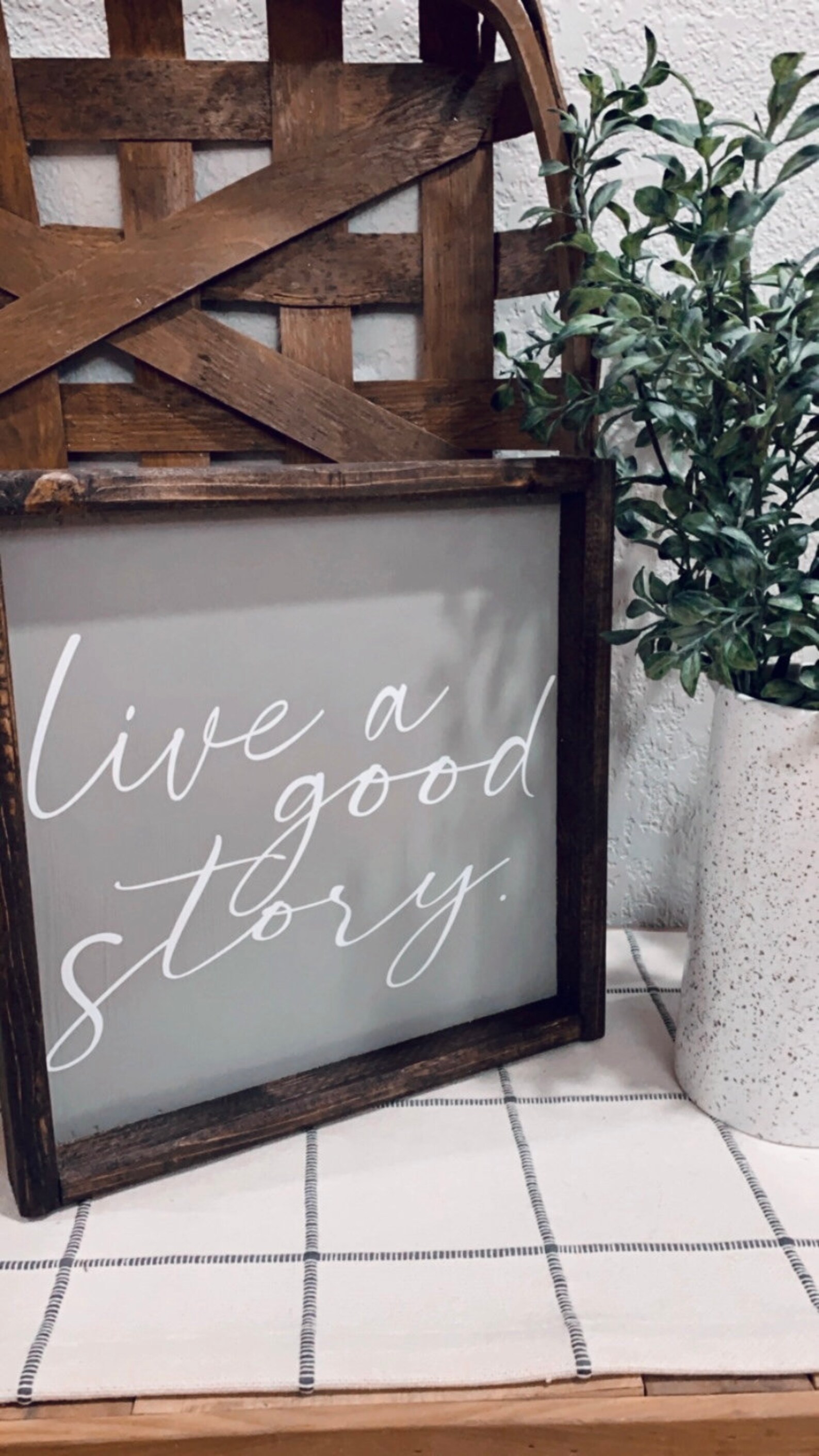 Live A Good Story - Farmhouse Wood Sign - Daily Reminders - Life Quotes ...