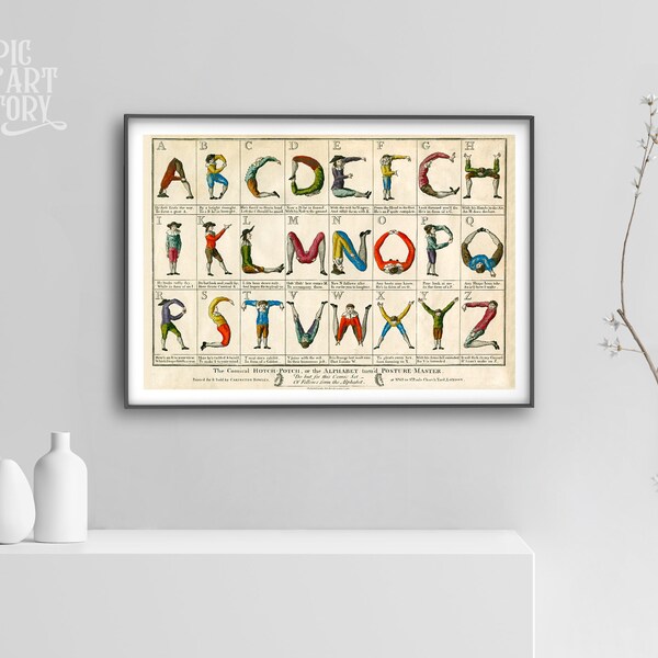 Comical Hotch Potch Alphabet Etsy Uk