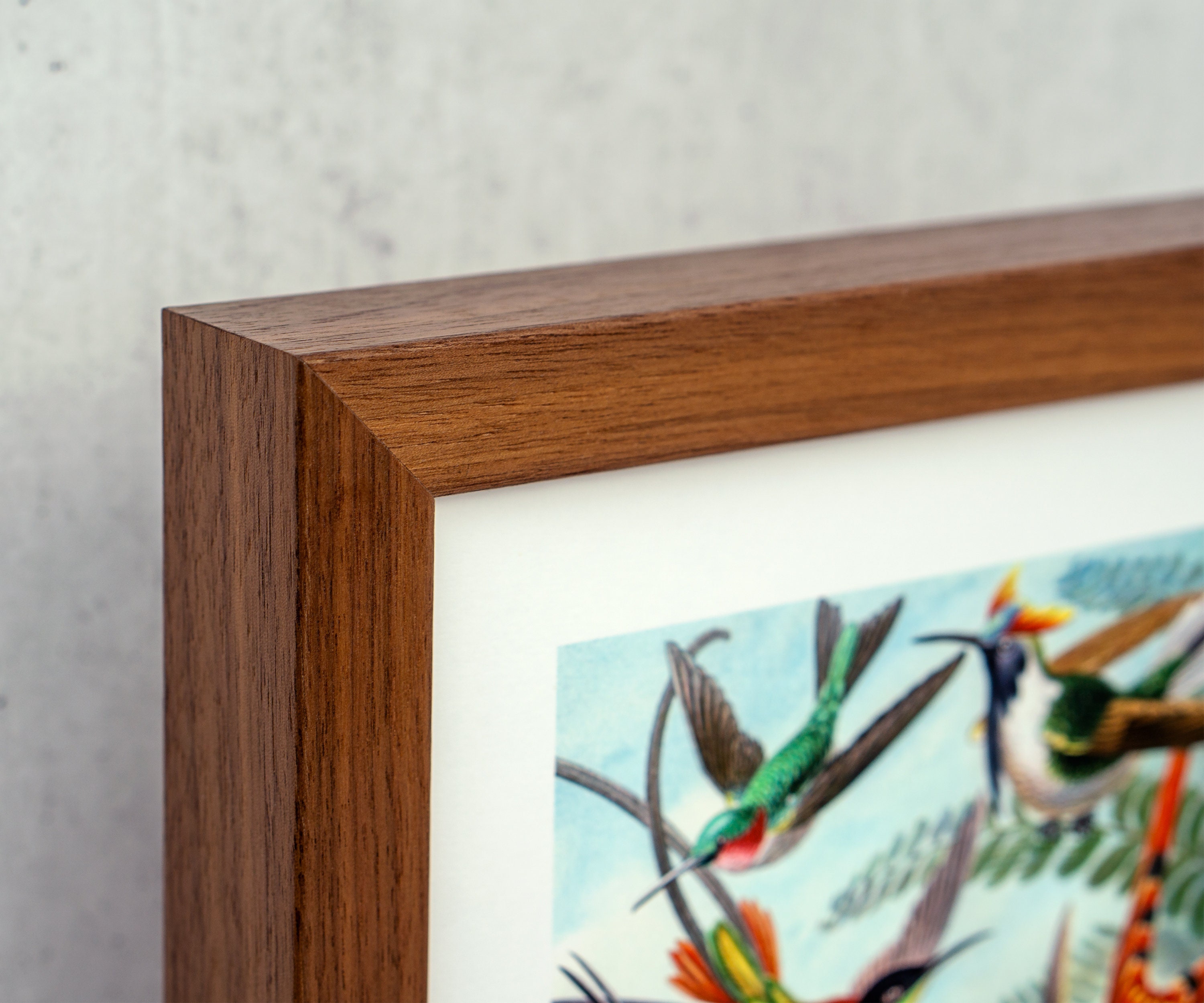 Walnut Wooden Frame for Picture Photo Print Poster. Glass | Etsy