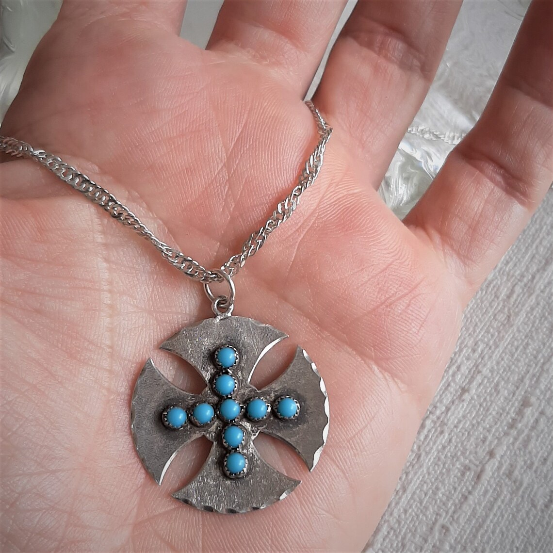 Cruz paté plata / colgante cruz plata / colgante cruz pate - Etsy España