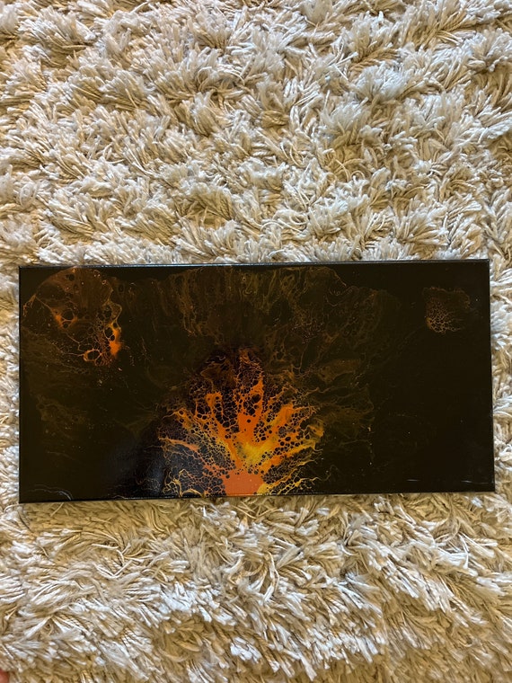 Golden Volcano Painting - Etsy