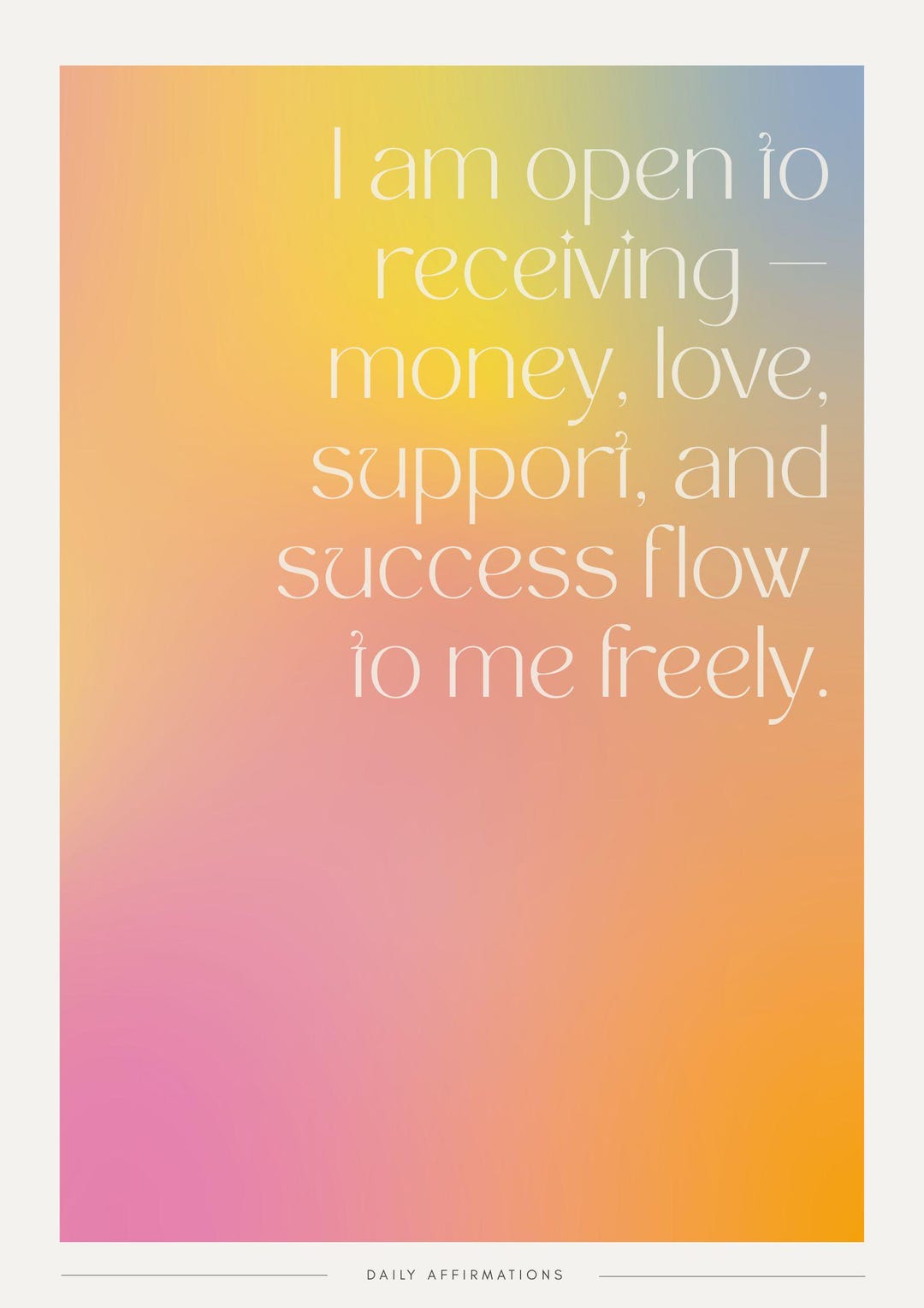 Daily Affirmations Printable • 5x Sizes Positive Affirmation Poster PDF ...