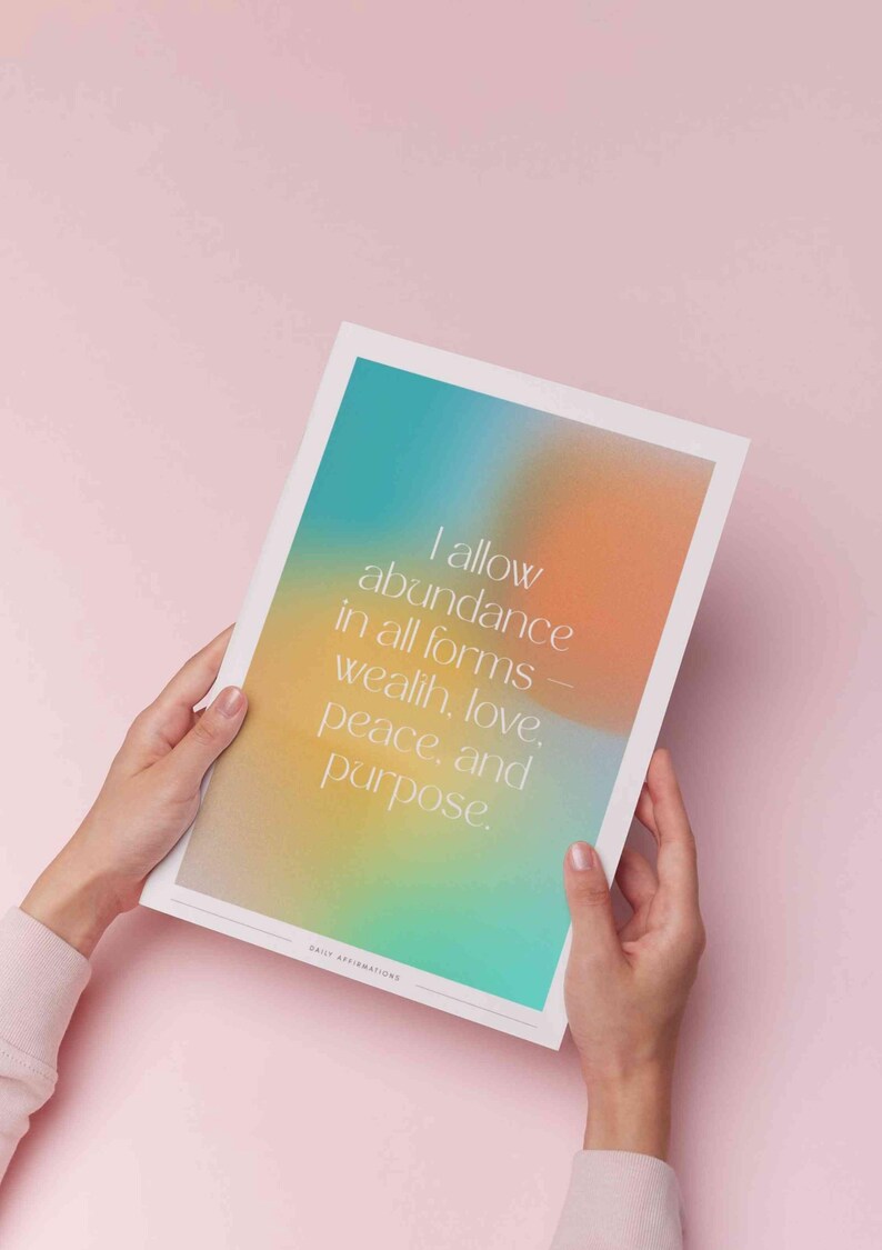 Daily Affirmations Printable • 4x Sizes Positive Affirmation Poster PDF ...