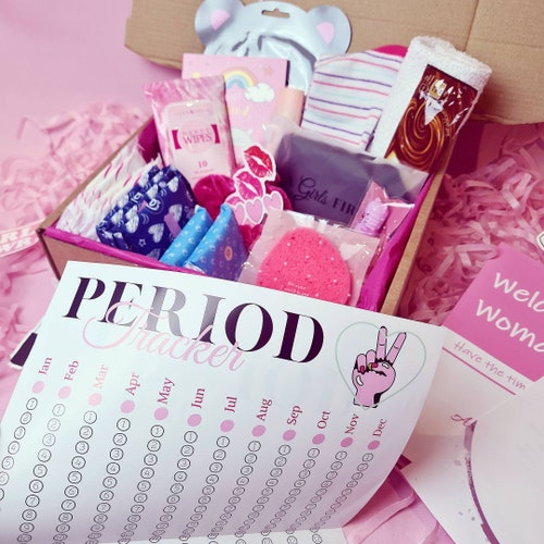 A Girls First Period Kit Deluxe Etsy
