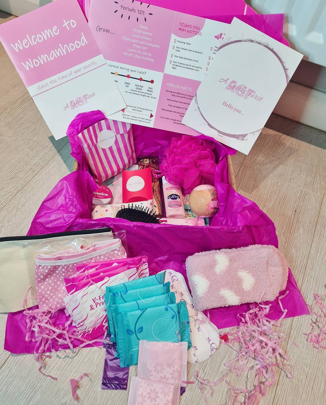 A Girls First Period Kit First Period T Menstrual Cycle Self Care