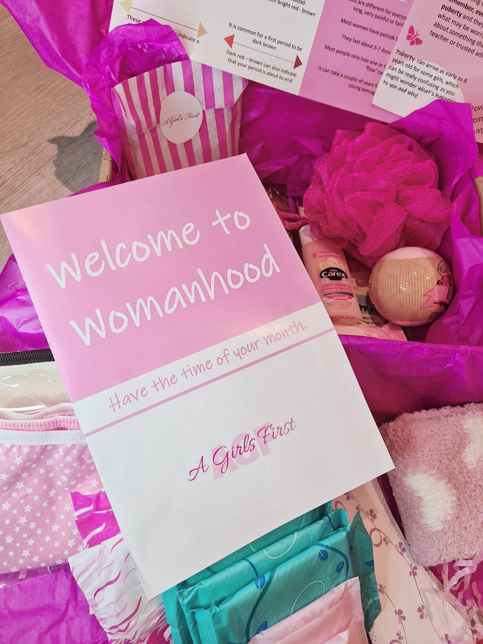 A Girls First Period Kit First Period Gift Menstrual Cycle | Etsy