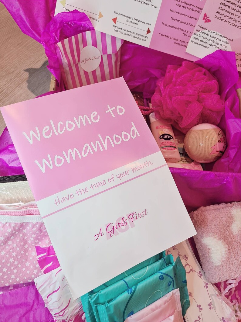 A Girls First Period Kit First Period Gift Menstrual Cycle Self Care ...