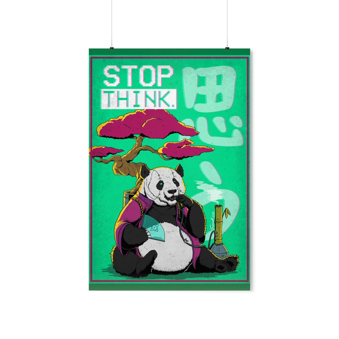 Premium Matte Poster - Cyberpunkpets - Stop Think. - Etsy