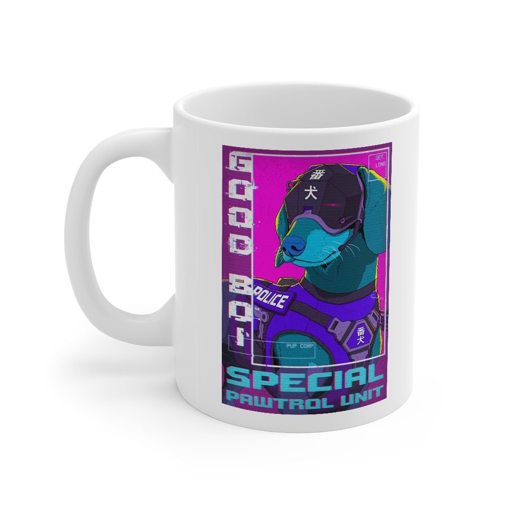 Coffee Mug CyberpunkPets Good Boi | Etsy