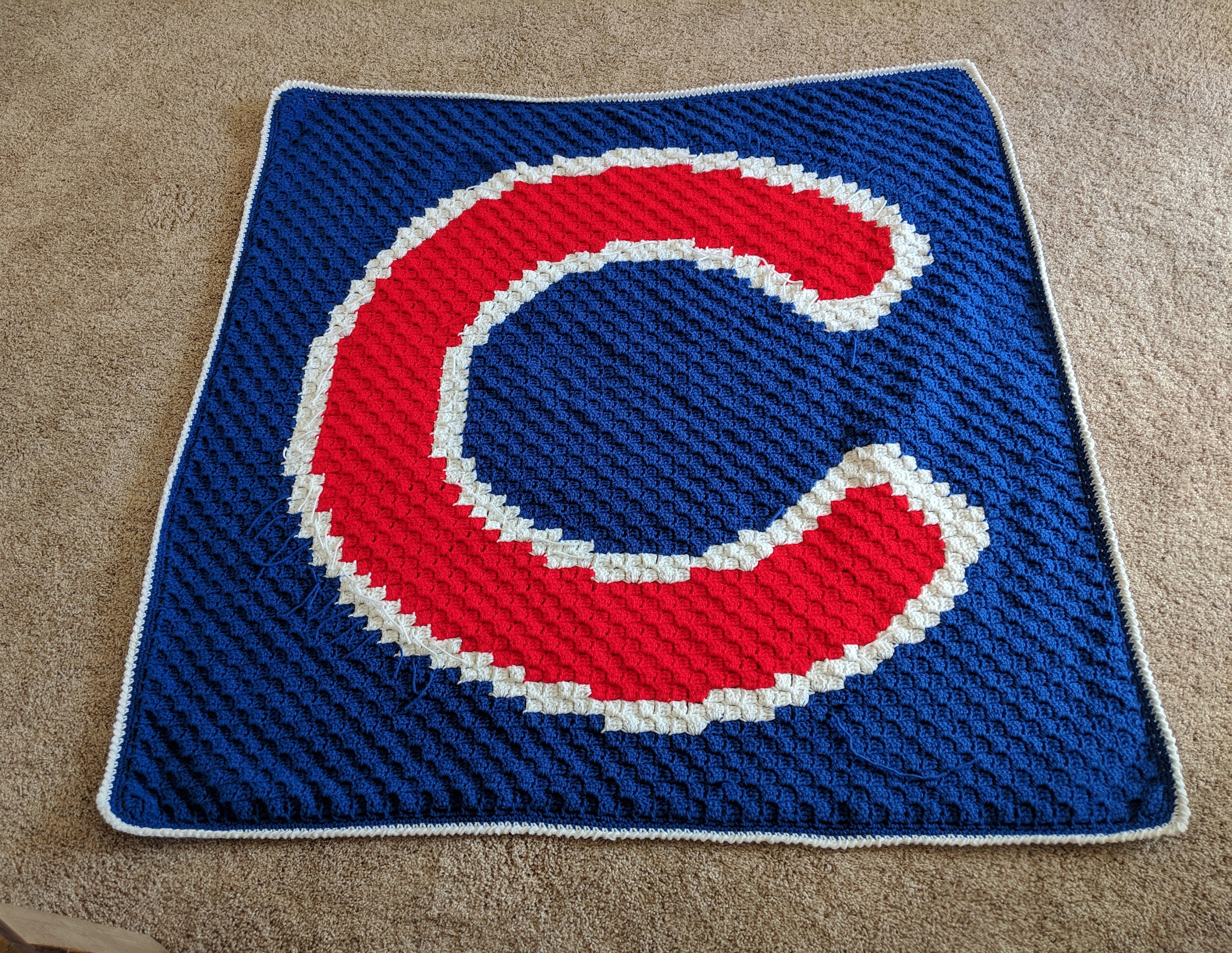 Chicago Cubs Blanket - C2C Crochet Pattern - Etsy