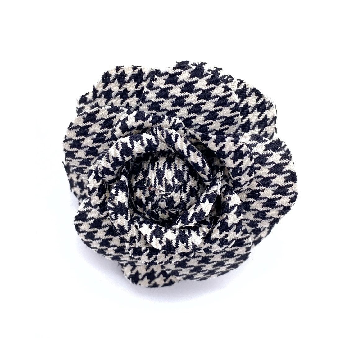 The Houndstooth Flower Brooch - Etsy
