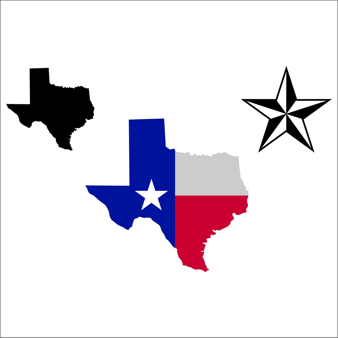 Texas SVG DXF PNG eps. Texas silhouette. Cutting files. | Etsy
