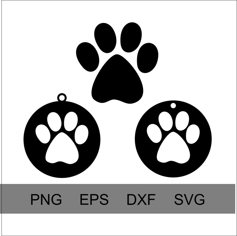 Pfote Svg Pfote Dxf Pfote Silhouette Schneiden von Dateien | Etsy