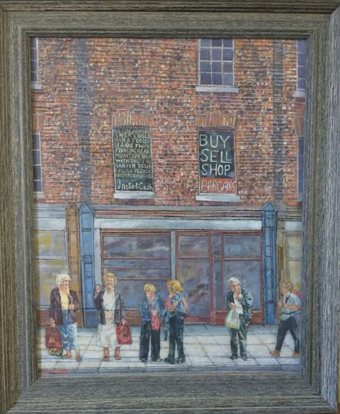Original/inner City/bus Queue/oil Painting/social/northern/gift/wall ...