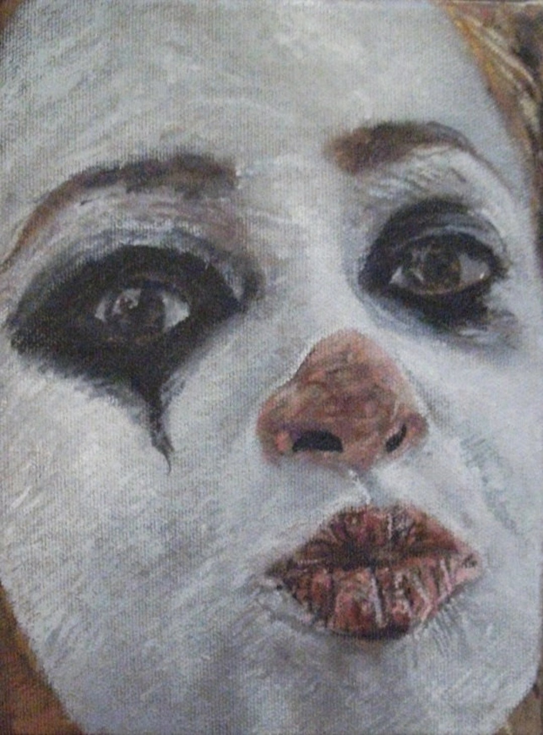 Clown/mime Artist/ Portrait/ Fine Art/ Original/ Unique/ Kahlil Gibran ...