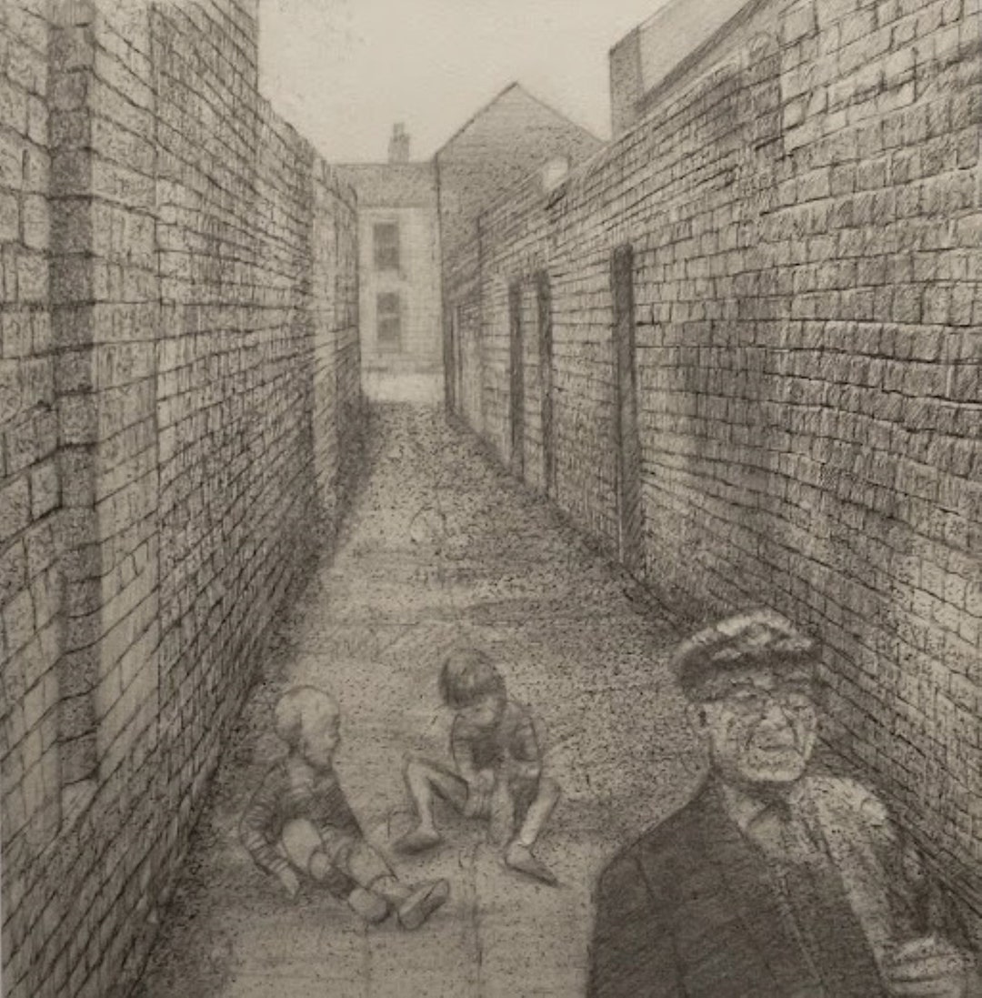 Mischief/drawing/pencil Pen and Ink/draughtsmanship/victorian Alleyway ...