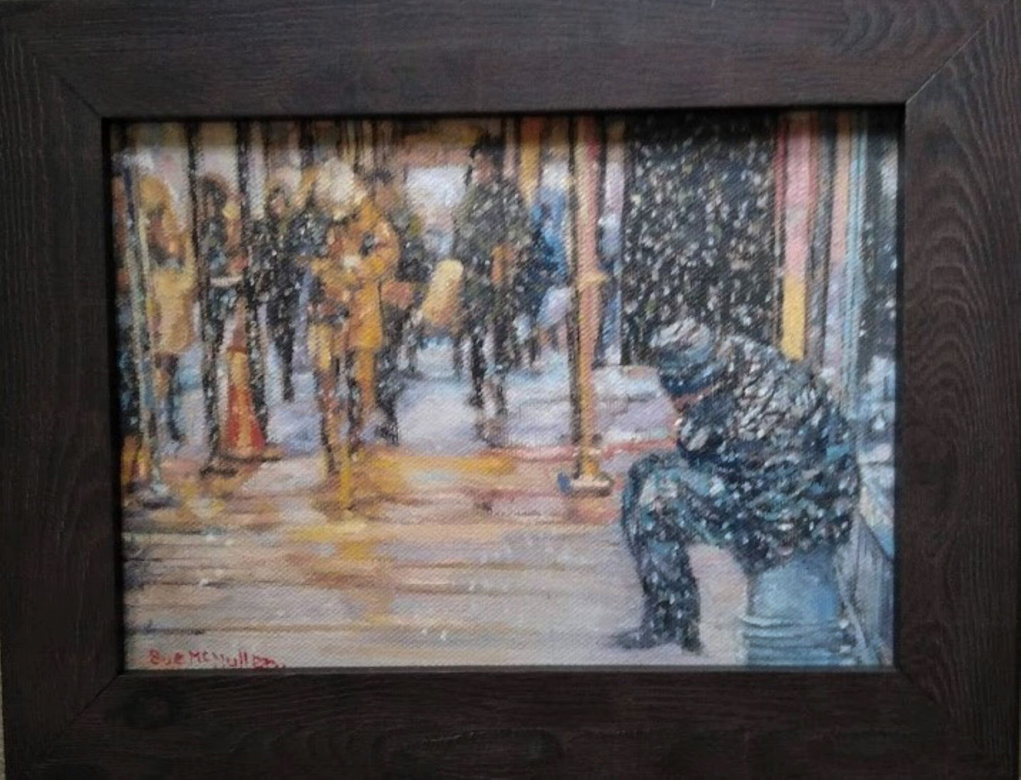 HOMELESS Painting/oil Painting/unique/original Art/ Man/cityscape/alone ...