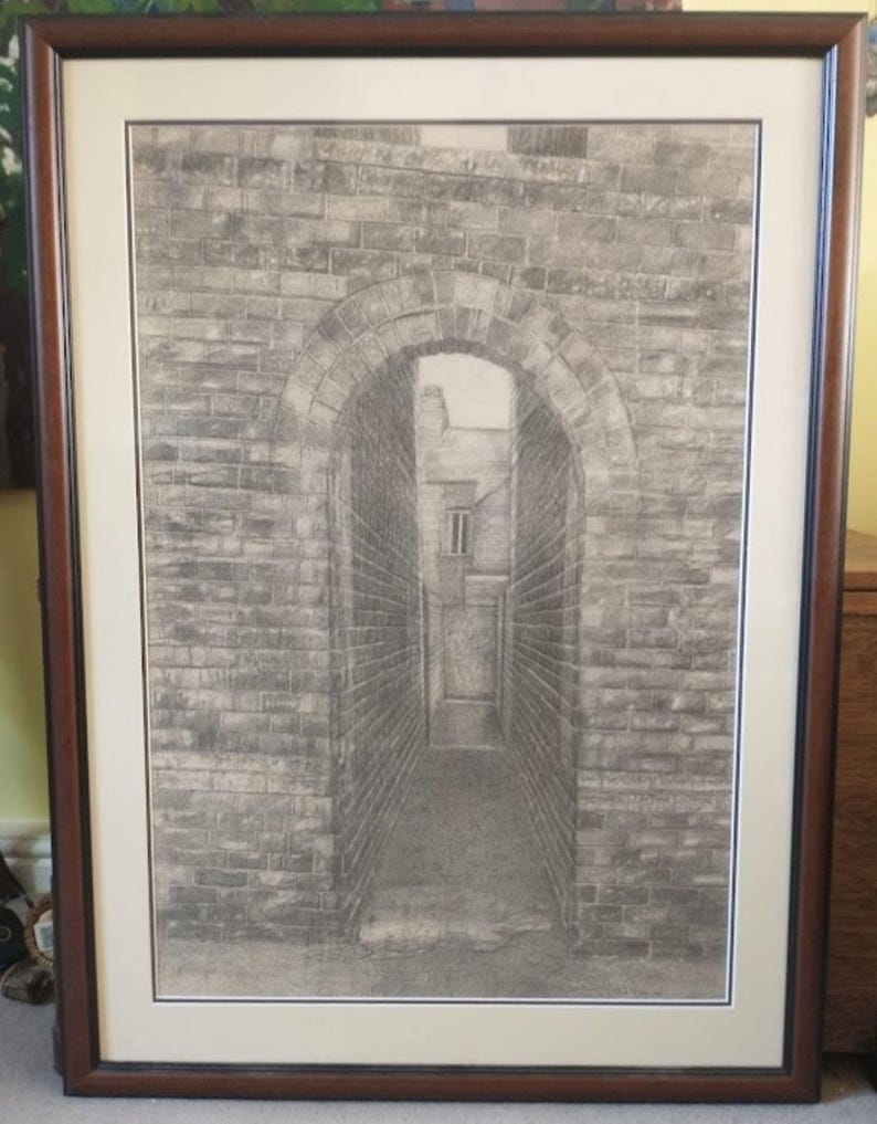 VICTORIAN Alleyway/drawing/pen and Ink/ Draughtsmanship/fine Art ...