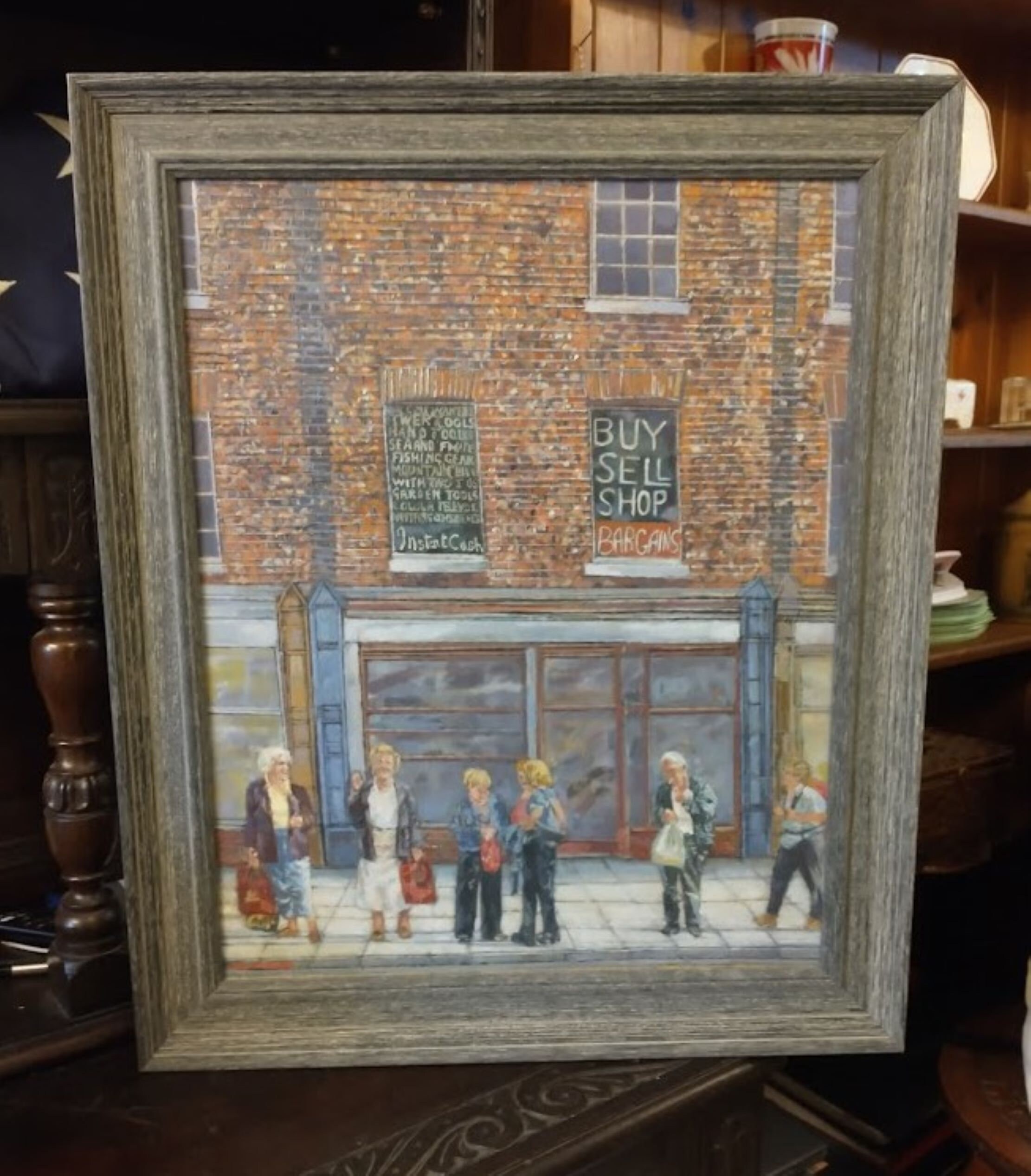 Original/inner City/bus Queue/oil Painting/social/northern/gift/wall ...