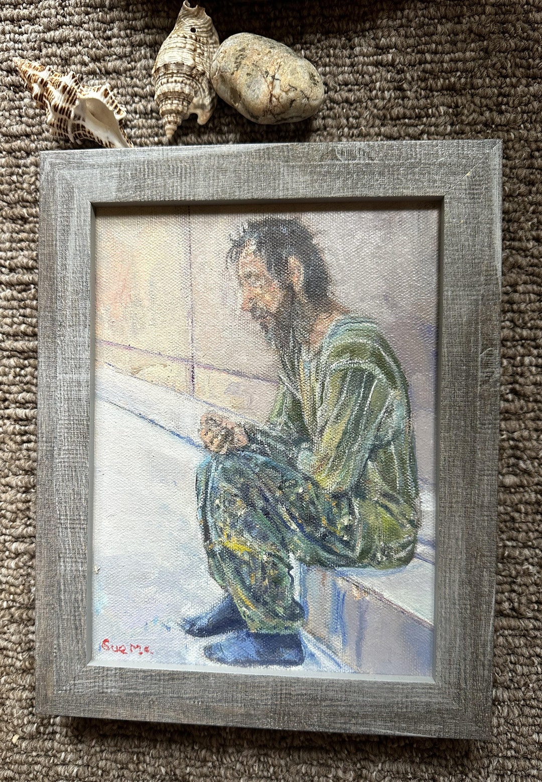 Homelessness/having Nothing/alone/oil Painting/original/framed/gift ...